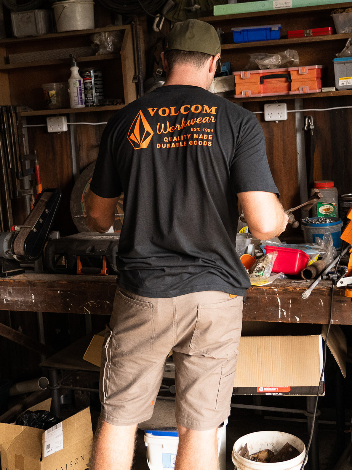 Volcom Workwear Caliper Work Short 20" - Brindle