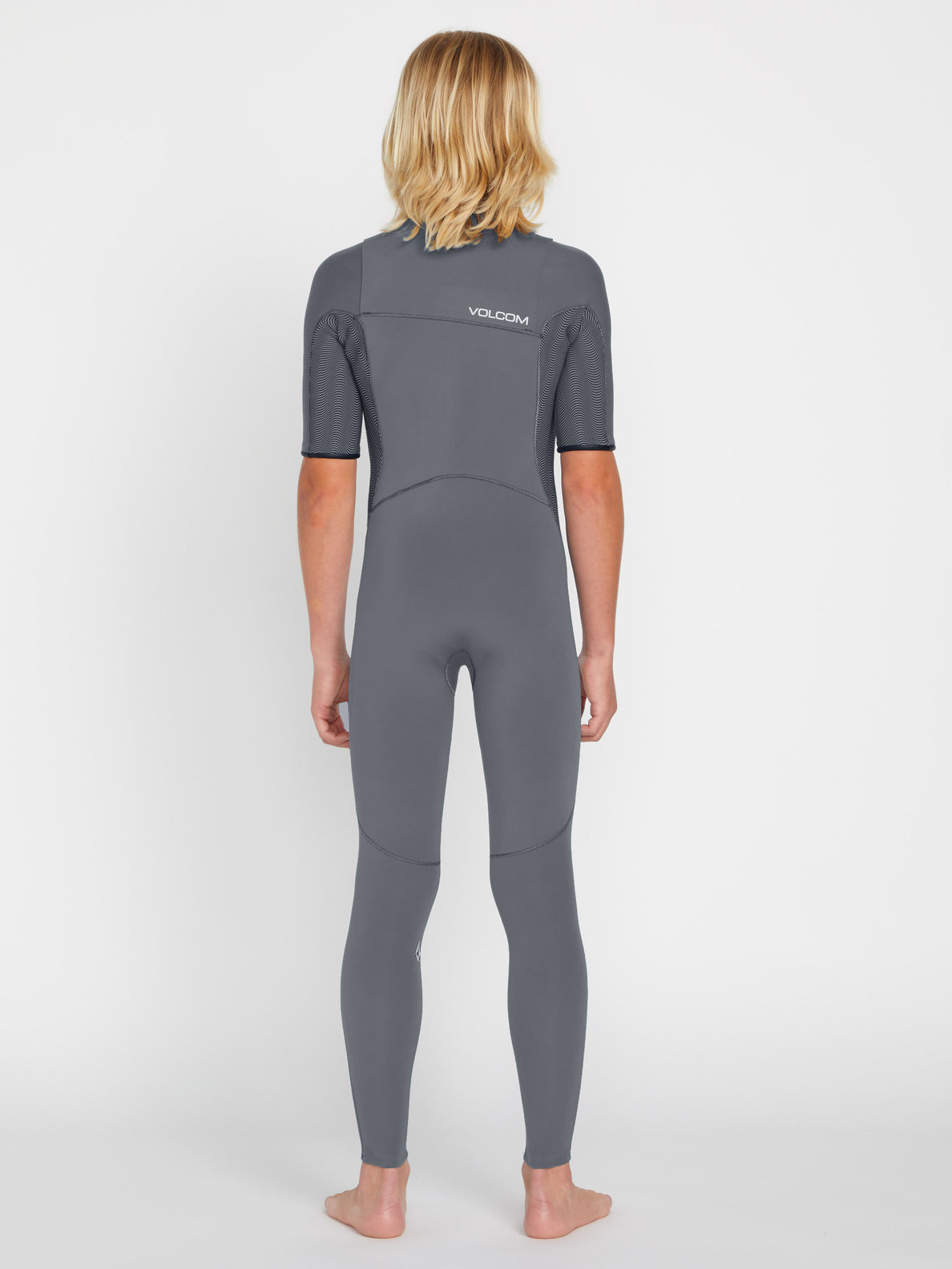 Boys Youth Modulator 2mm Short Sleeve Chest Zip Fullsuit - Charcoal He ...