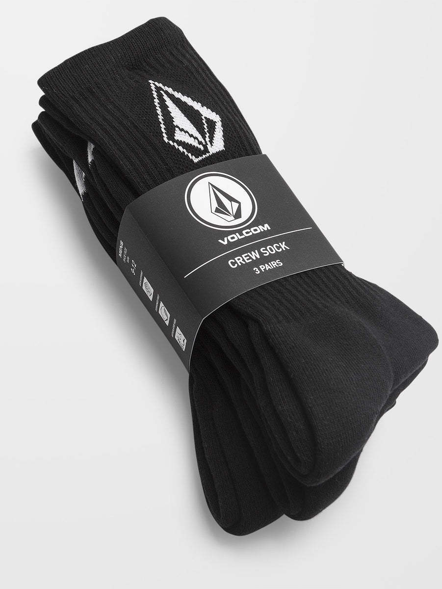 Full Stone Socks 3 Pack - Black – Volcom
