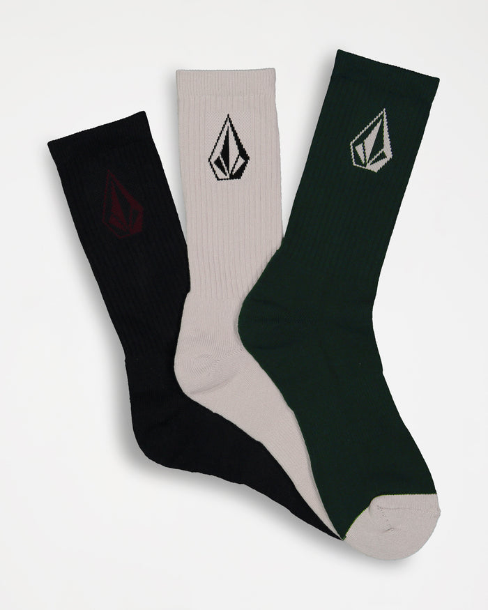 Mens Full Stone Sock 3 Pack – Volcom