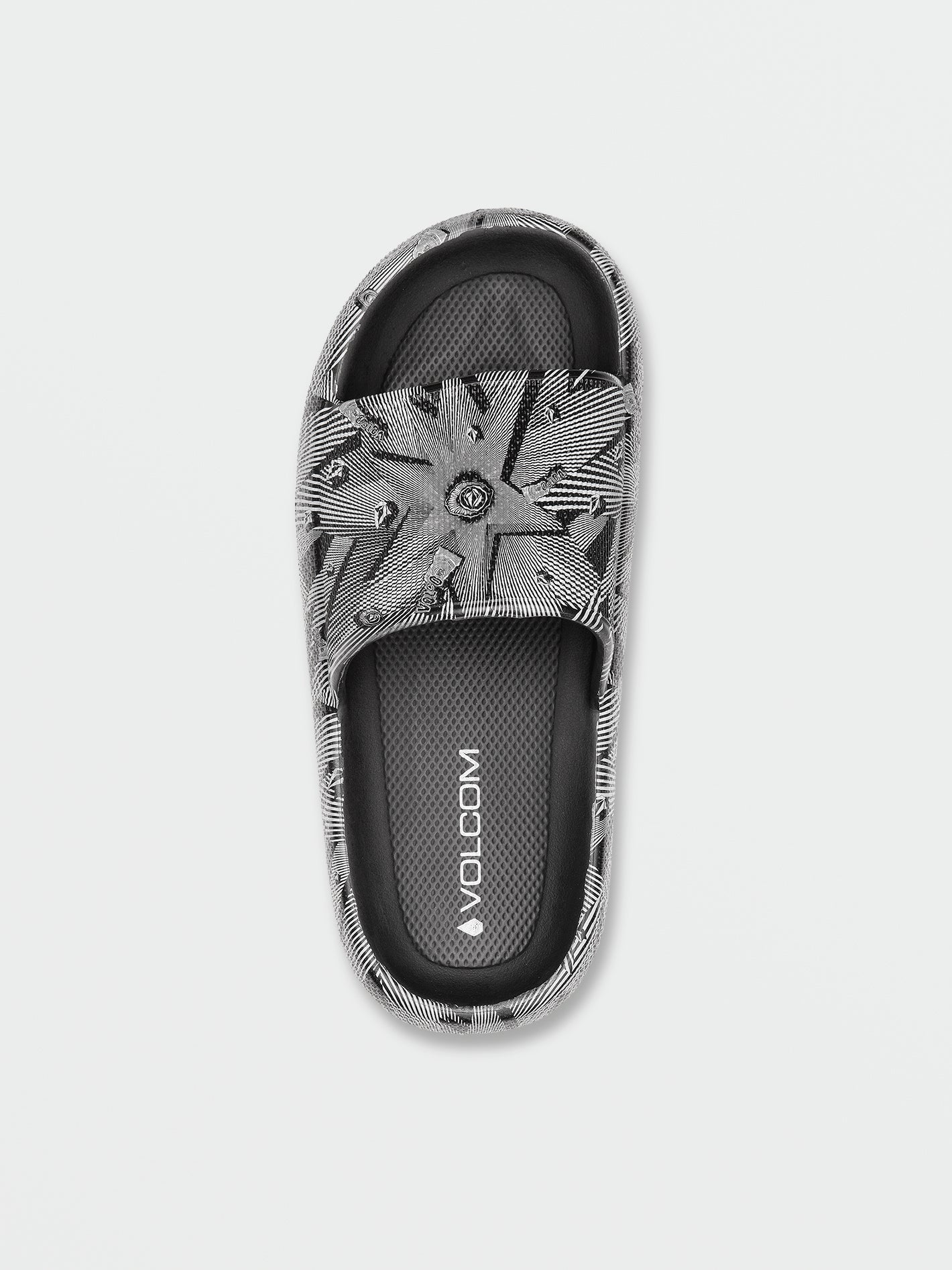 Womens Stoney Cloud Slide W - Black White – Volcom