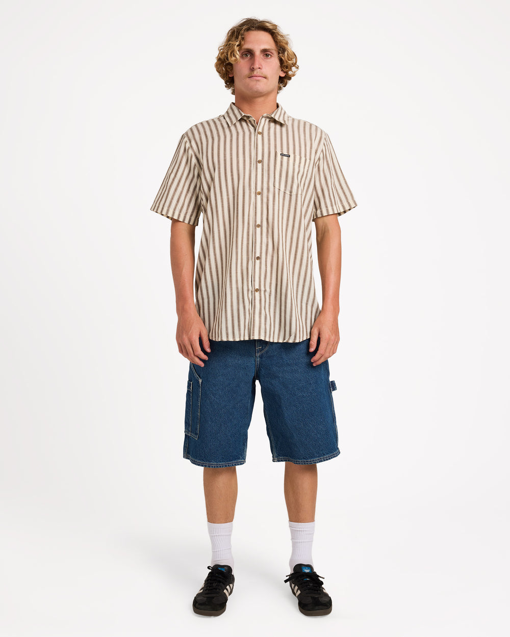 Mens Arvostripe Woven Short Sleeve Shirt – Volcom