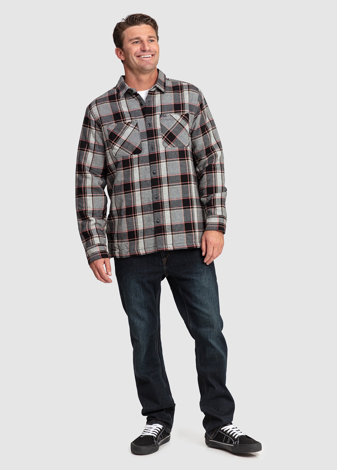 Brickstone Lined Flannel Long Sleeve Shirt - Dirty White – Volcom