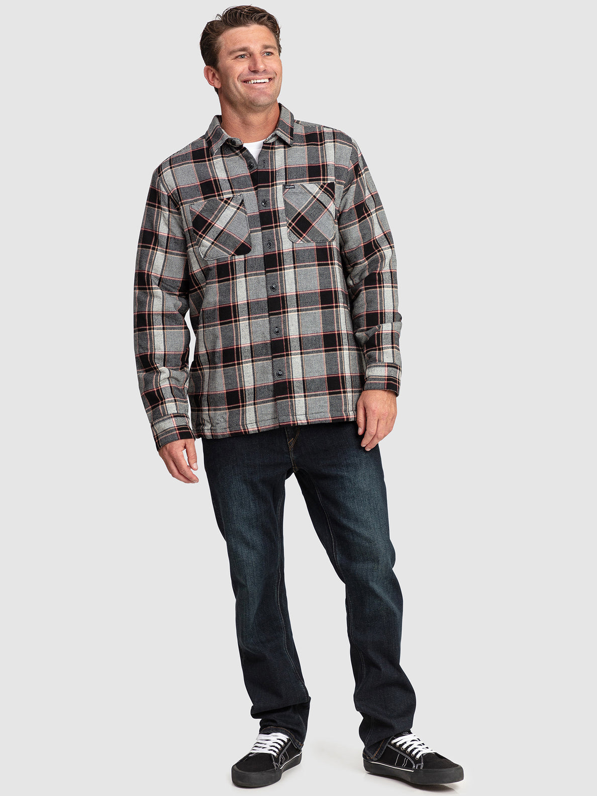 Brickstone Lined Flannel Long Sleeve Shirt - Dirty White – Volcom