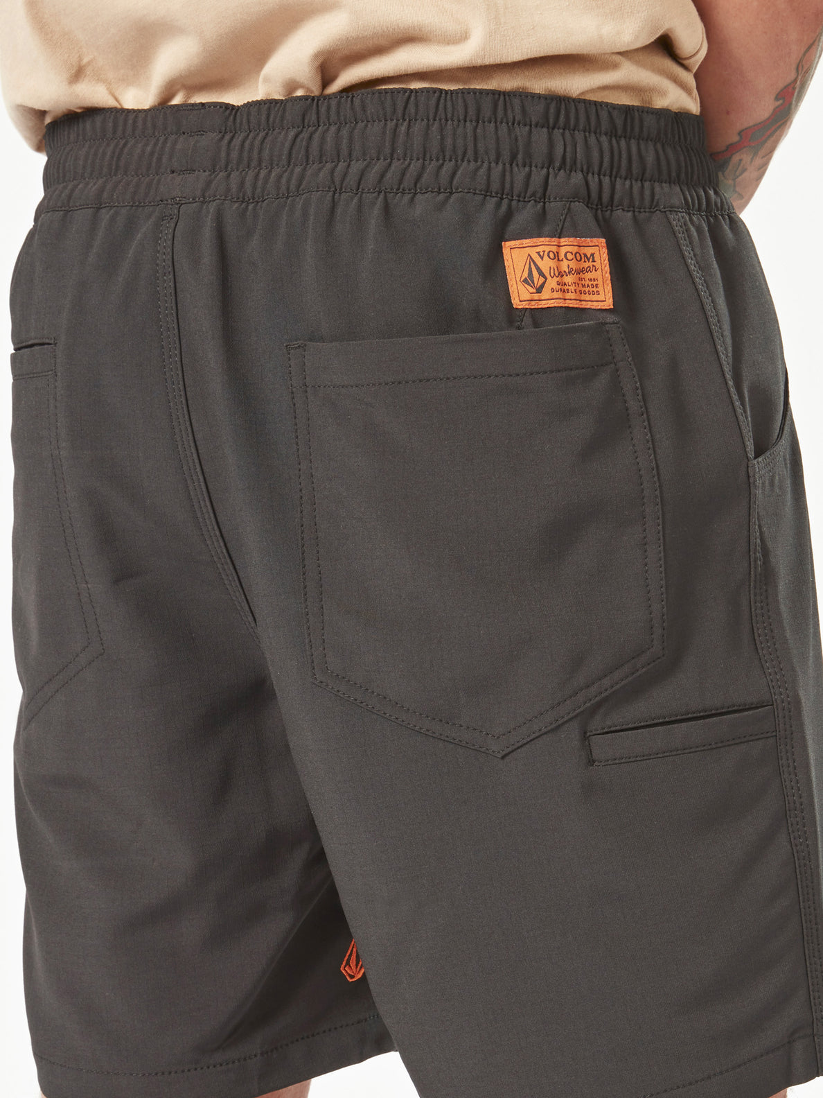 Volcom Workwear Rack Hybrid Elastic Waist Shorts - Black
