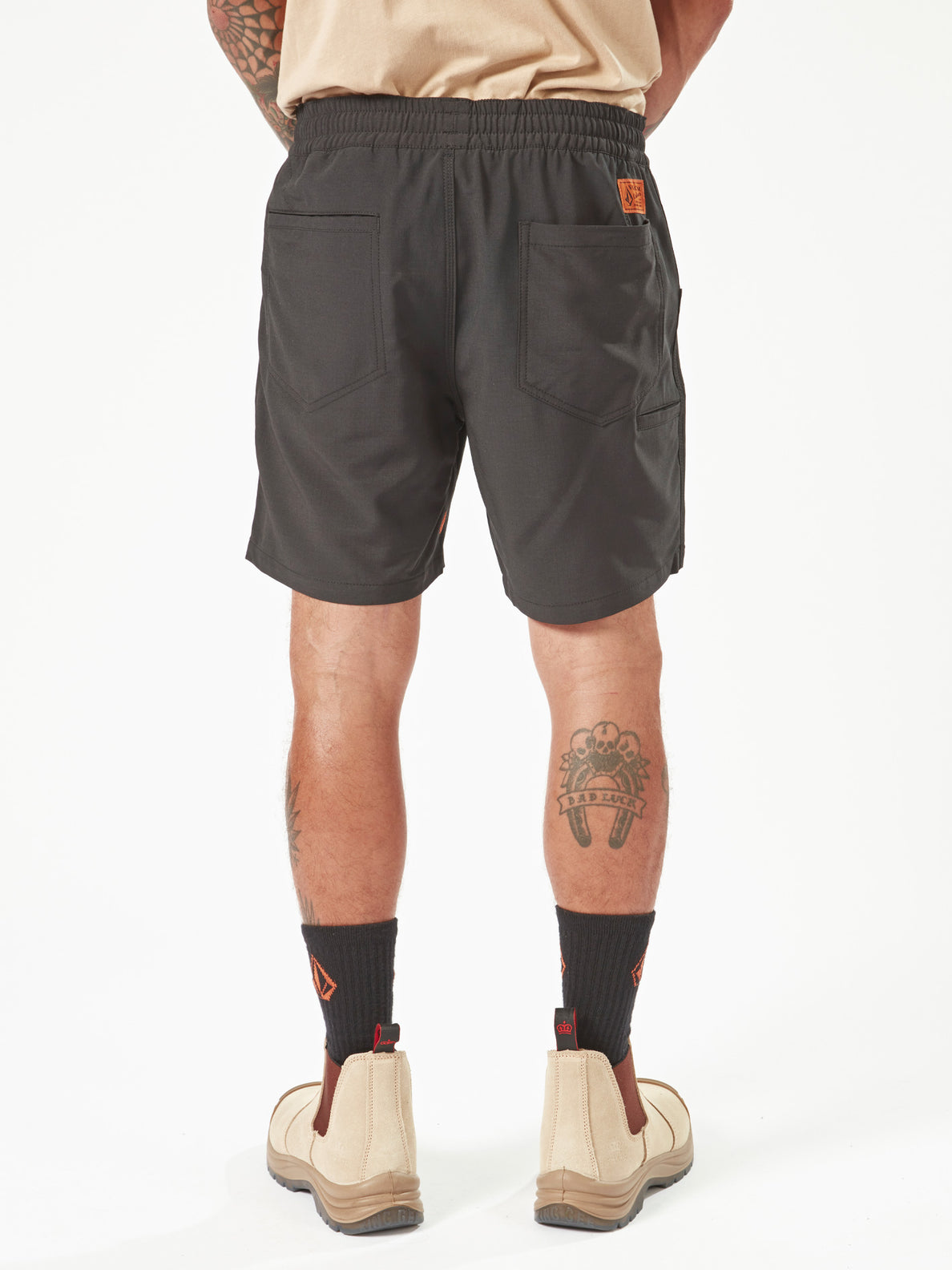 Volcom Workwear Rack Hybrid Elastic Waist Shorts - Black
