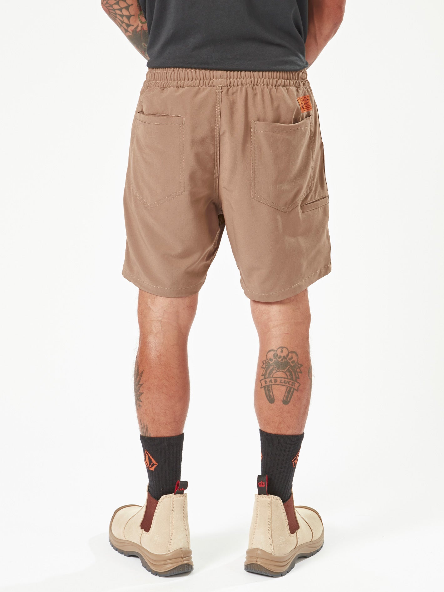 Volcom Workwear Rack Hybrid Elastic Waist Shorts - Brindle