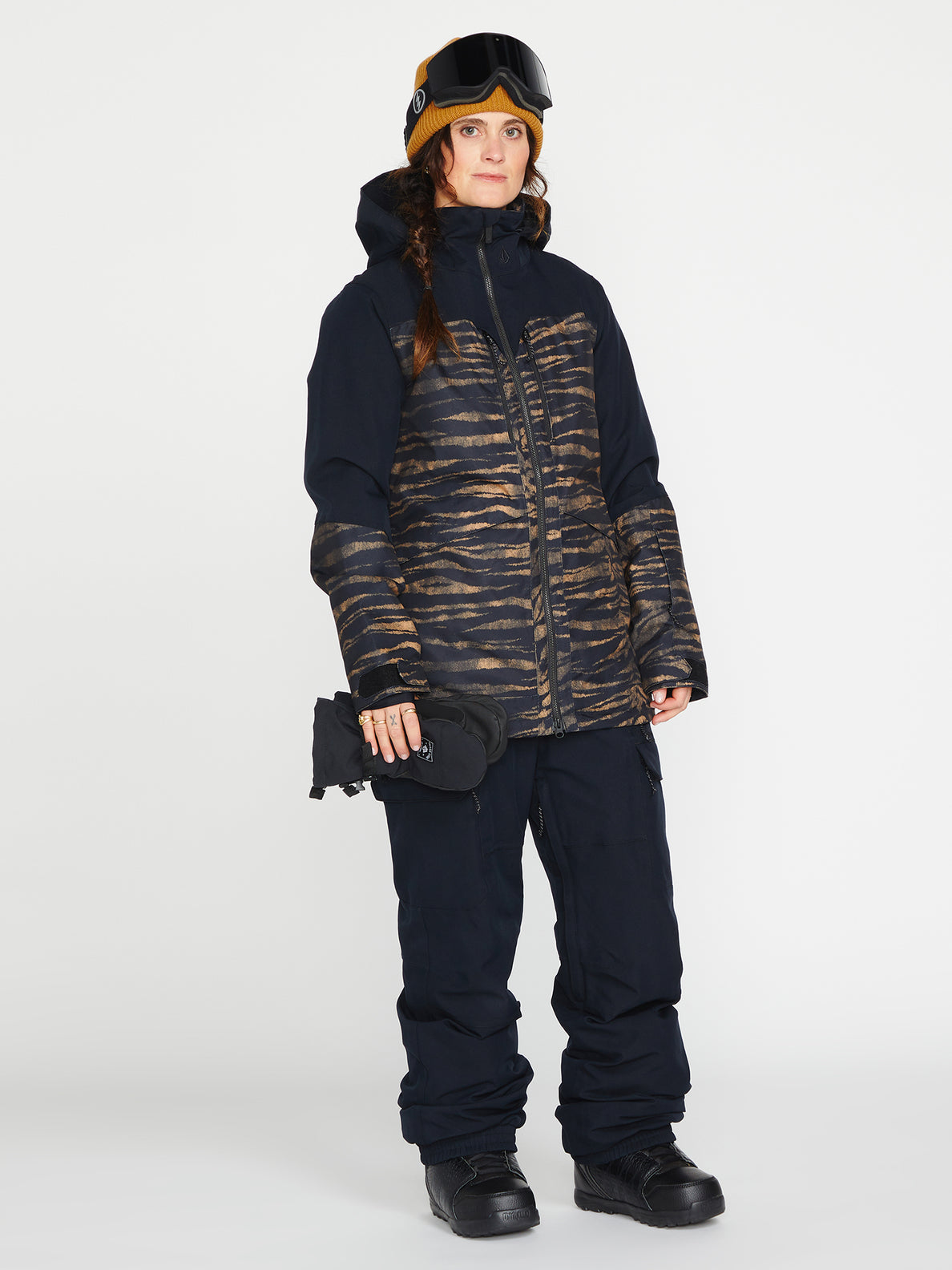 Womens Shelter 3D Stretch Jacket - Tiger Print (2022) – Volcom