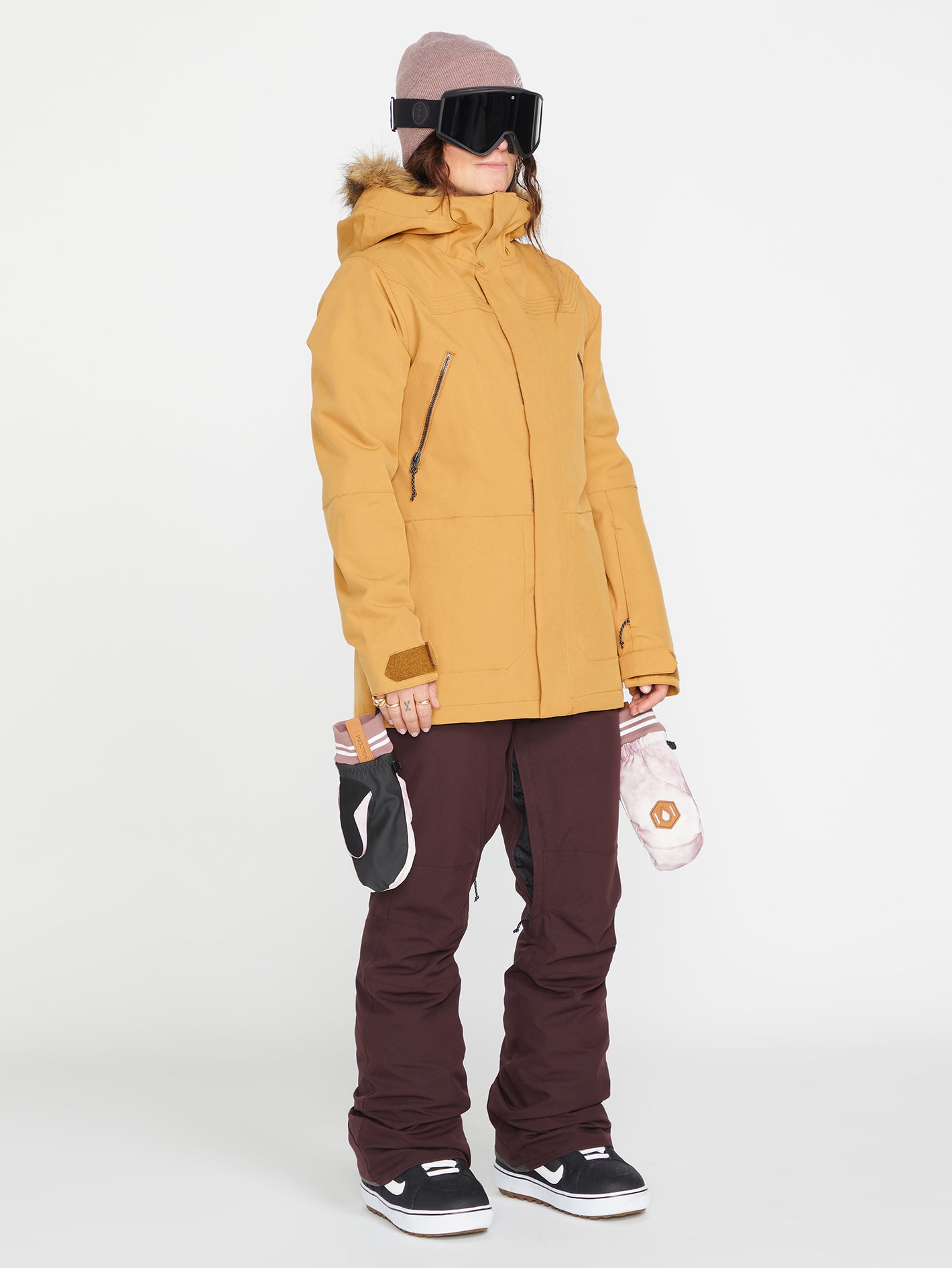 Womens Shadow Insulated Jacket - Caramel (2022) – Volcom